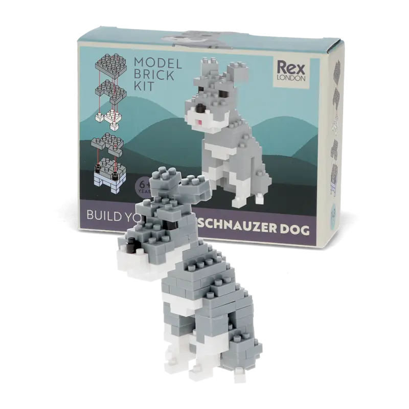 Rex London Build Your Own Model Brick Kit - Schnauzer Dog – Say It Gifts